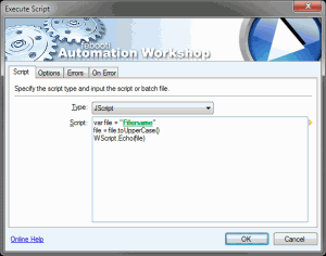 From scripting to Visual tool and back to scripting – Automated tasks